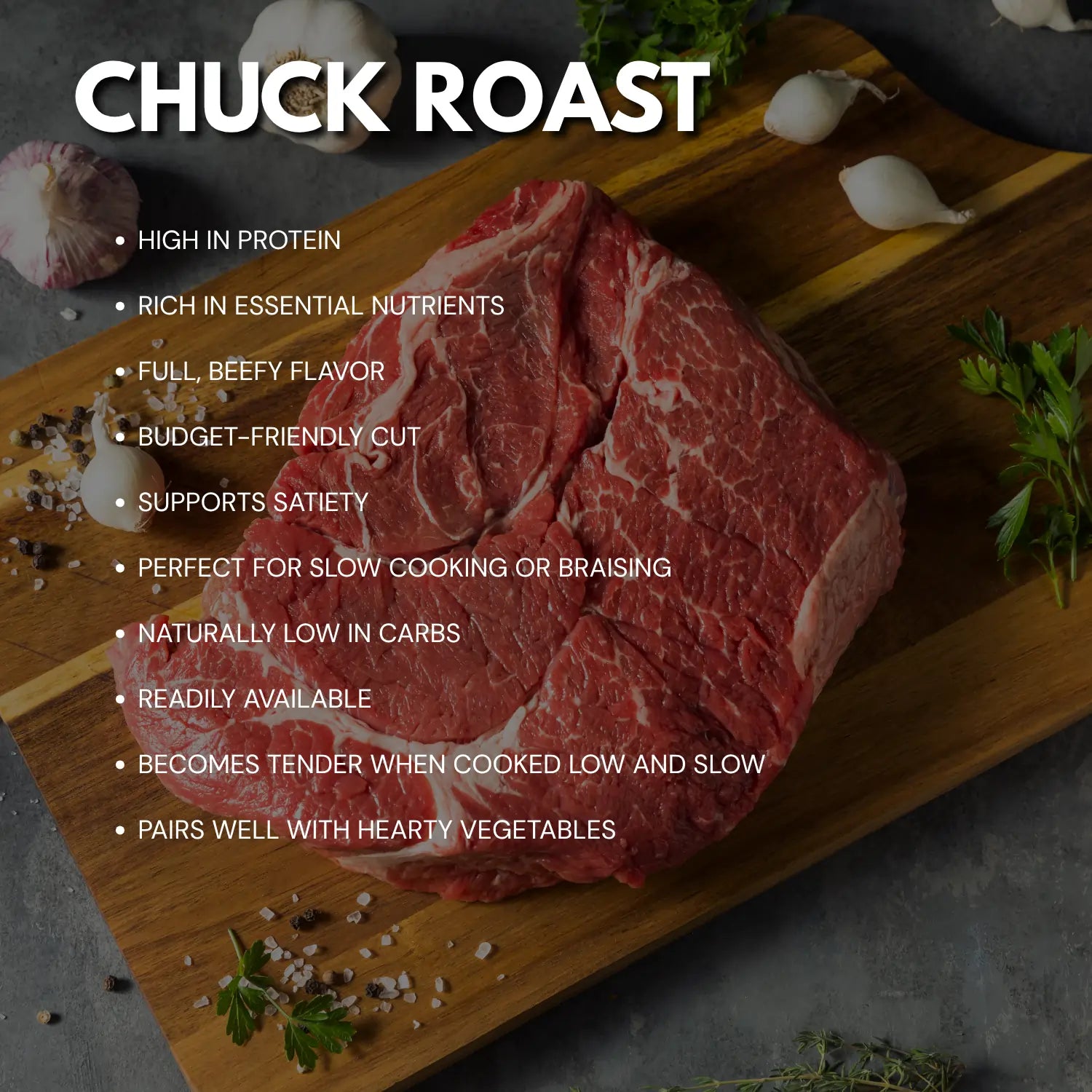 Chuck Roast 2.5lb | Texas Ranch Beef | Parker County Beef Co – Parker ...