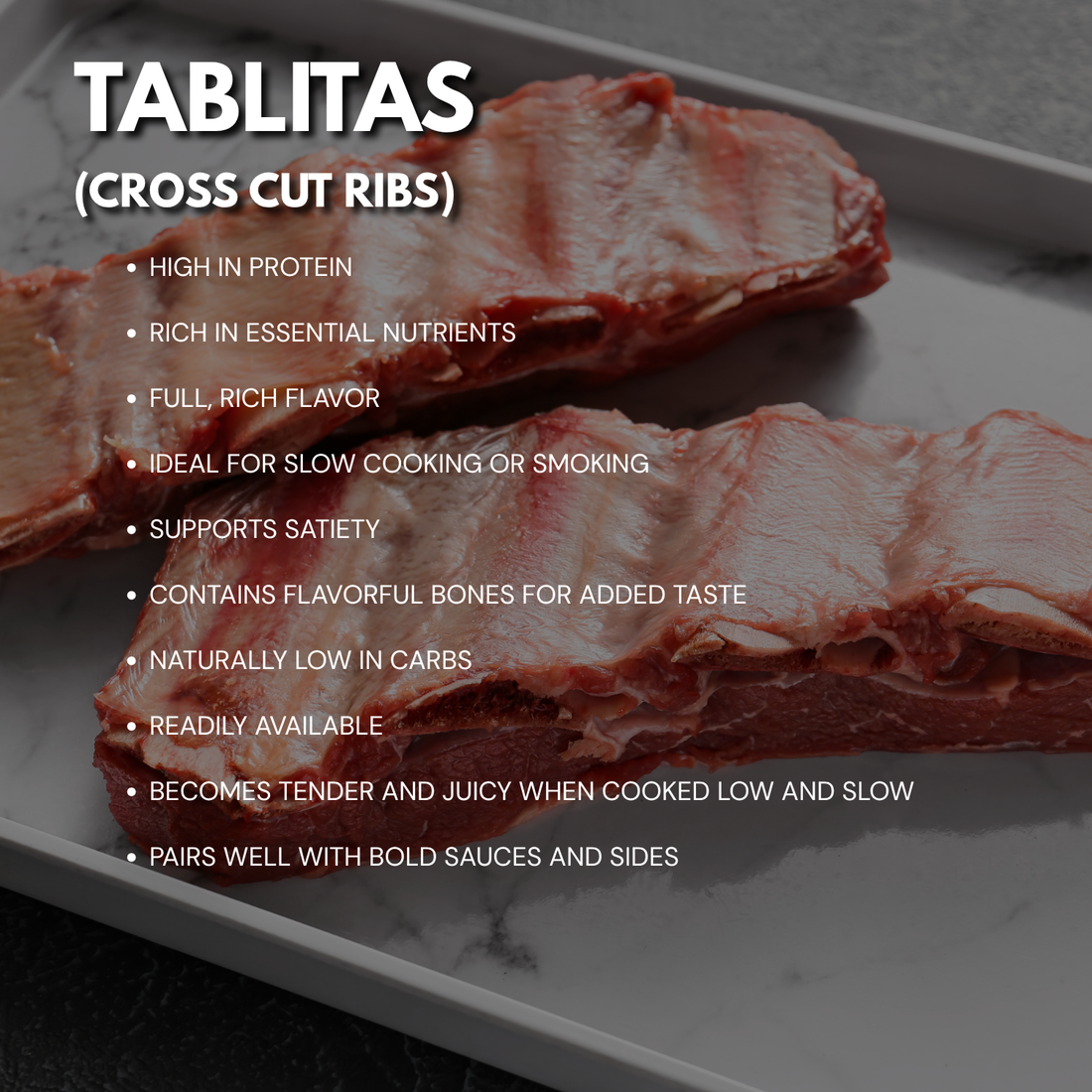 Tablitas (Cross Cut Ribs) - 1.5lbs – Parker County Beef Company